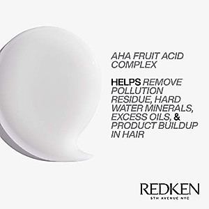 Redken Detox Hair Cleansing Cream Clarifying Shampoo | For All Hair Types | Removes Buildup & Strengthens Cuticle | 8.5 Fl Oz