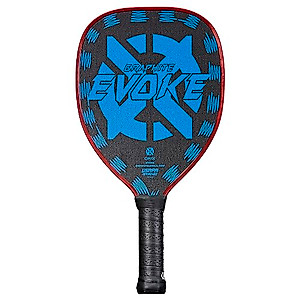 Onix Graphite Evoke Tear Drop Pickleball Paddle Features Tear Drop Shape, Polypropylene Core, and Graphite Face, Blue