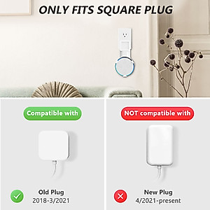 WALI Outlet Wall Mount, Holder Stand for Echo Dot 3rd Gen, Smart Home Speakers Plug Mount for Alexa with Cable Management, (AMM002-W), 1 Pack, White