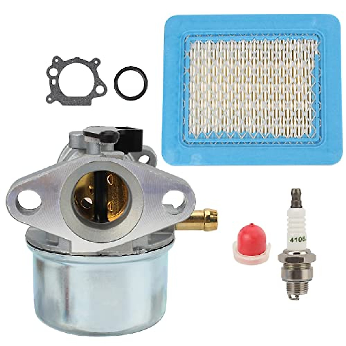 AUTOKAY Carburetor Fits for Briggs Stratton 6-6.75 HP Murray Craftsman Snapper 22" Push Mower Carb Air Filter Spark Plug