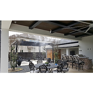 Mistcooling System - High pressure Misting System - Stainless Steel Tubing - 1500 PSI Misting Pump - DIY Misting System - Residential, Commercial & Industrial - (18 Ft Mist Line - 10 Nozzles)