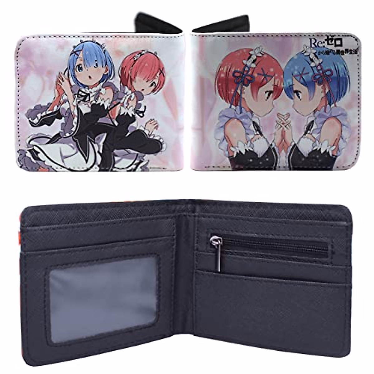 Amatensu Anime Characters Natsuki Subaru wallet Emilia wallet Ram wallet Rem wallet I