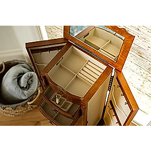 Hives and Honey Francesca Jewelry Armoire, Antique Walnut