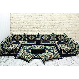 Arabic U Shaped Floor Seating Sofa, Arabic Living Room Furniture, Arabic Majlis Sofa (With PREMIUM FOAM)