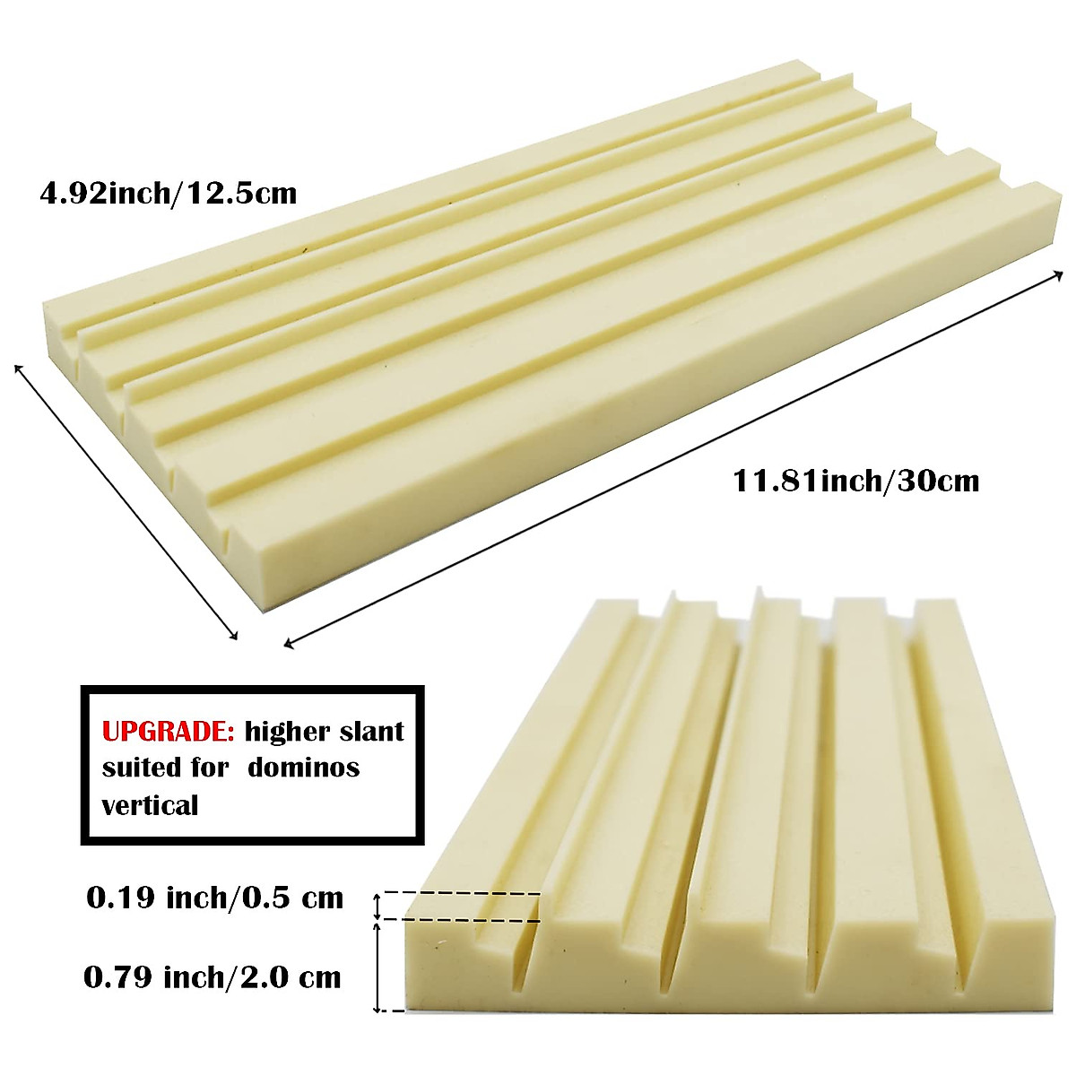 Yuanhe Plastic Domino Card Holders - Dominoes Tile Stand Organizer and Playing Card Game Racks/Trays, Set of 4