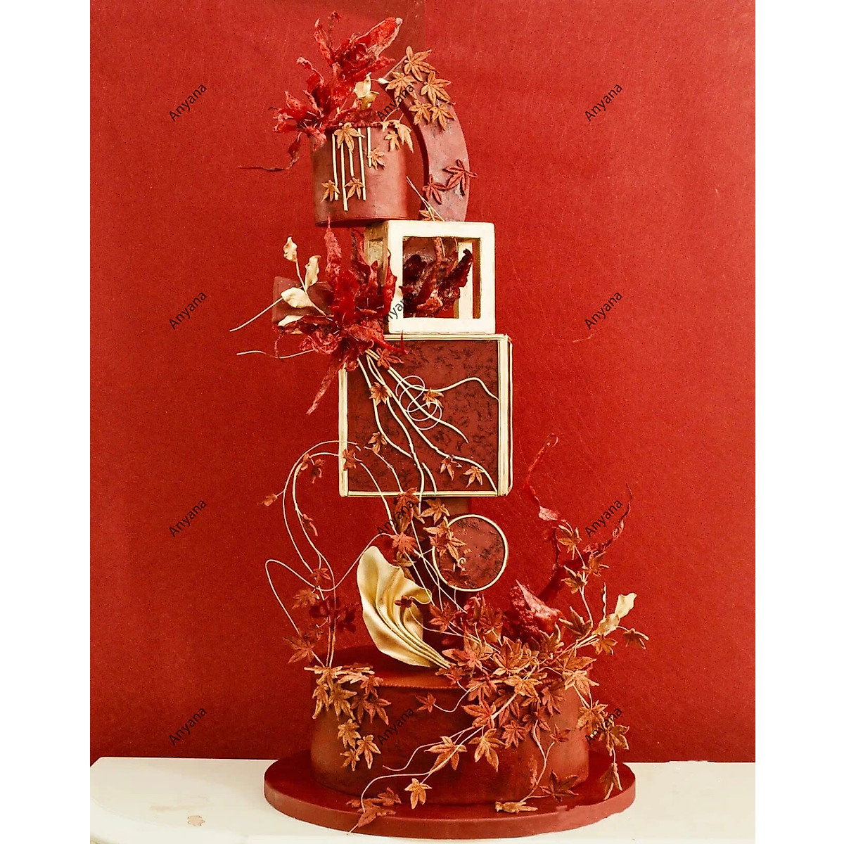 4Pcs Plunger leaf cookie press Cutters biscuit Mold cake decorating supplies Fondant embosser Decoration edible Anyana baking stamp christmas fall pie crust decoration