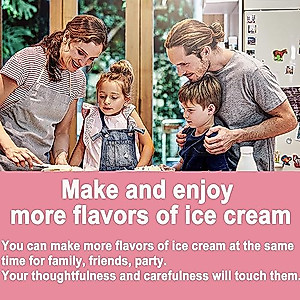 Kubyertos Pints and Lids - 4 Pack Fit for Ninja CREAMi NC299AMZ NC300 NC301 Series Ice Cream Makers, Comes with 20 Label Paper, Dishwasher Safe & BPA-Free, 1 Pint Each, 4 Color Lids Green/Blue/Pink/Grey