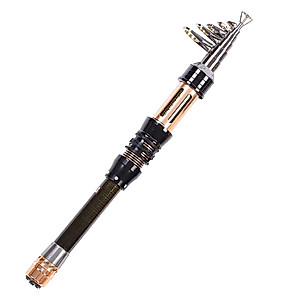 VGEBY Telescopic Fishing Rod, Ultra Light Portable Carbon Fiber Spinning Fishing Rod for Saltwater Freshwater (1.) Fishing Rods and Accessories