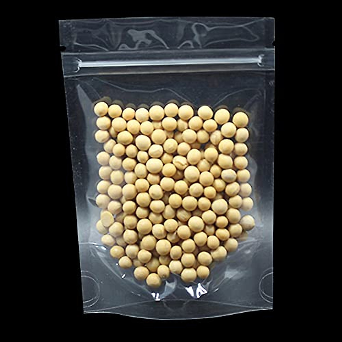 100 Pack (Inside Size 3.15x2.87 inch) Clear Resealable Stand Up Bags Heat Seal Zipper Lock Reusable Storage Pouches for Zip Food Storage Lock Packaging with Tear Notches