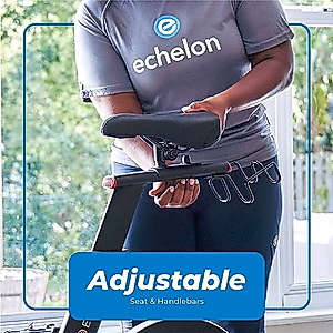 Echelon Smart Connect Fitness Bike, 30-Day Free Echelon Membership, Easy Storage, Small Spaces, Cushioned Seat, Solid, Stable Design, HIIT, Top Instructors, 32 Resistance Levels, Bluetooth