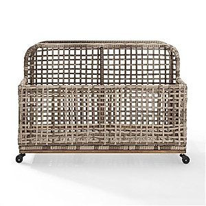 Afuera Living Coastal Wicker / Rattan Pool Storage Caddy in Natural