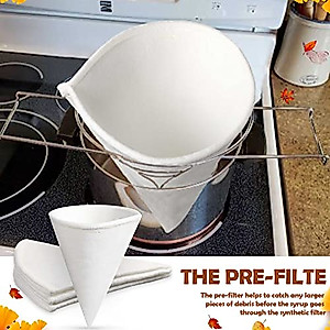 28 Pcs Maple Syrup Filter Set Includes 4 Pcs 1 Quart Heavy Duty Boiling Filter 24 Pcs 9 x 9 Inch Maple Syrup Pre Filters Maple Syrup Supplies for Maple Syrup Filtering Collection