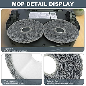 Reusable Replacement Parts Compatible with EUFY X9 PRO SERIES Sweeper Accessories (2 Filters + 4 Wet Mop Pads + 4 Side Brushes)