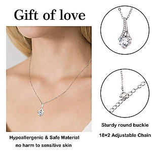 NOREGRET Gift to My Boyfriend's Mom Necklace, 925 Sterling Silver Necklace, Boyfriends Mom Necklace