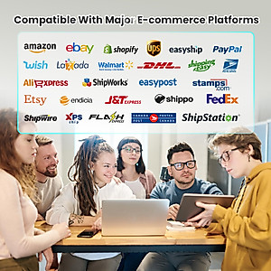 vretti Thermal Label Printer, 4x6 Thermal Shipping Label Printer for Shipping Packages and Small Business, 152mm/s Desktop Barcode Printer Machine for Amazon Ebay Etsy Shopify on Windows& Mac