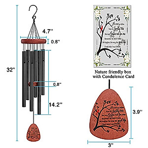 Cardinal Wind Chimes for Loss of Loved One Sympathy Gifts for Loss of Mother Father Daughter Brother Sister Son Dad Mom Husband Wife Best Friend Keepsake Outdoor Garden Yard Home A Limb Has Fallen