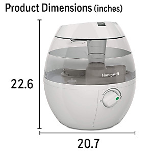 Honeywell HUL520W MistMate Ultrasonic Cool Mist Humidifier, White – Cool Mist Humidifier for Bedroom, Home or Office