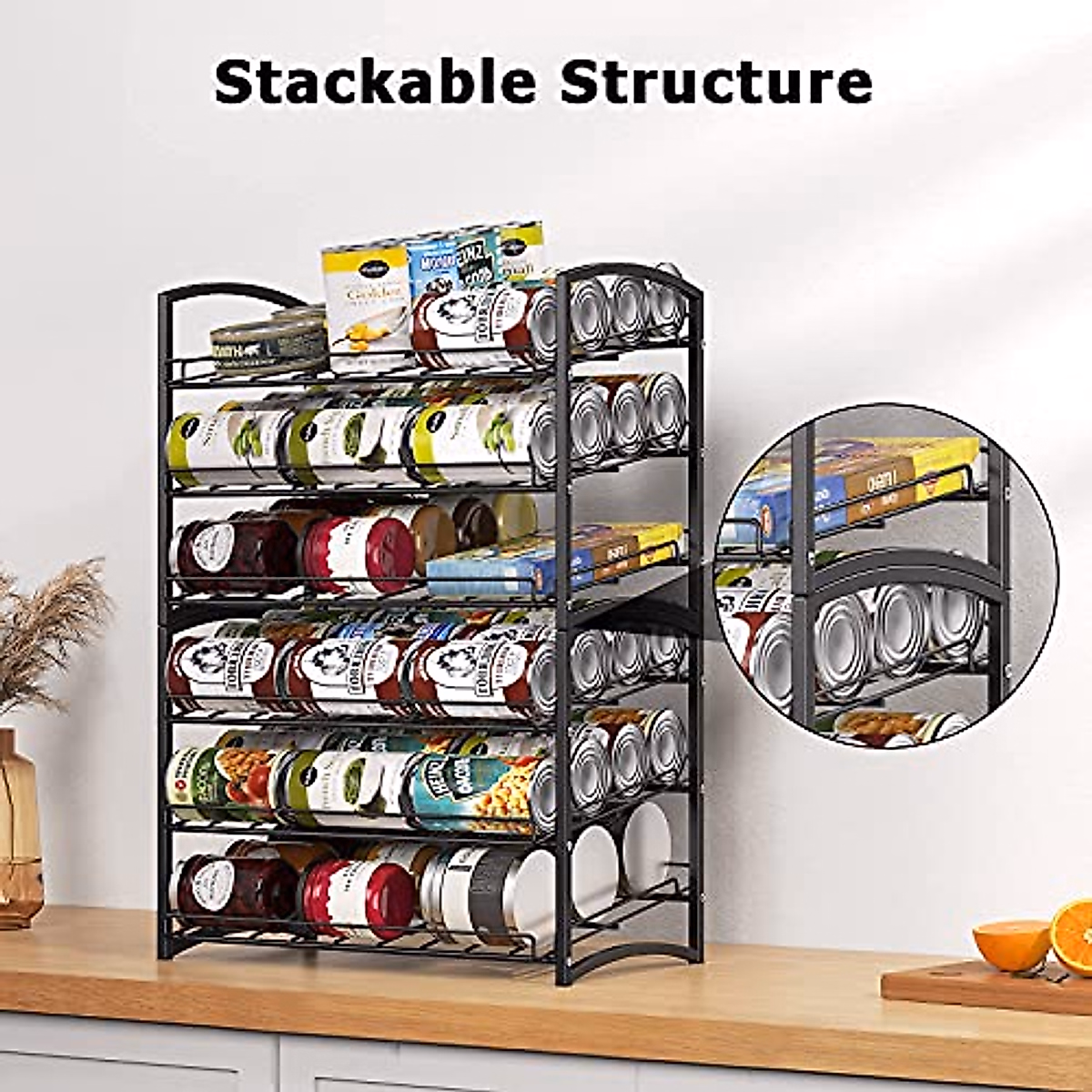 Can Rack Organizer, 3-Tier Stackable Can Holder Dispenser for Kitchen Pantry or Cabinet Organization and Storage Holds up to 36 Cans by STEELGEAR- SGCR01D, Bronze