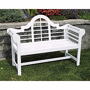 Achla Designs 125-0002 Lutyens Garden, 4 ft White Bench, 48-in L