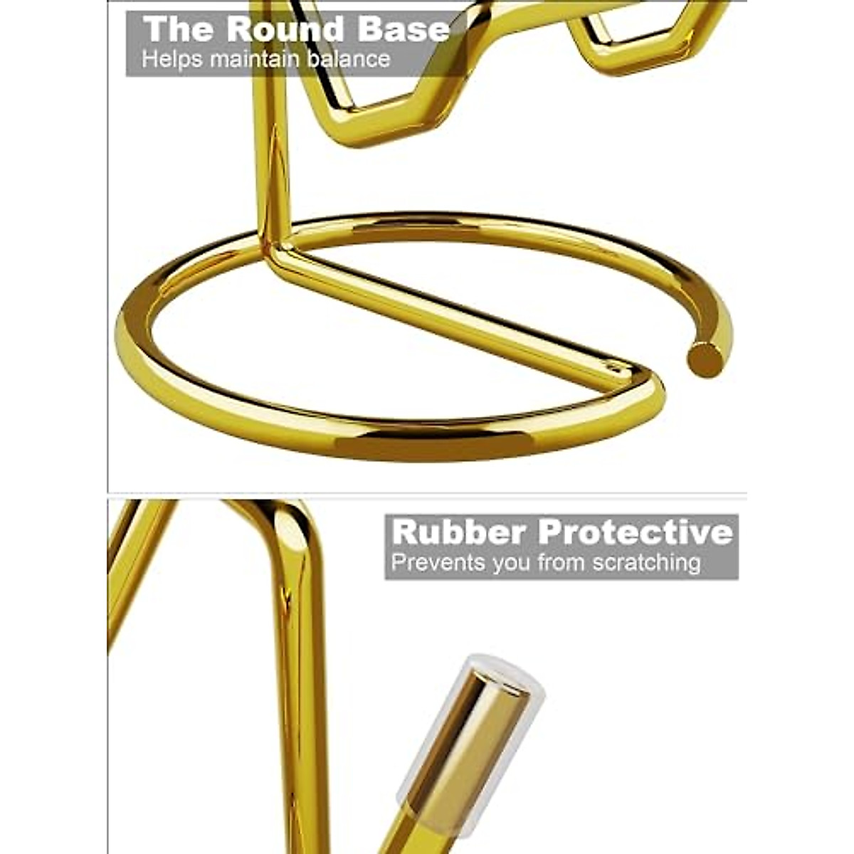 XUNICUTE Cell Phone Stand, Phone Stand for Desk, Office Portable Cute Cell Phone Holder, Compatible with All Mobile Phone, iPhone, iPad, Switch, Tablet 4-6.5'' Desk Accessories (Gold)