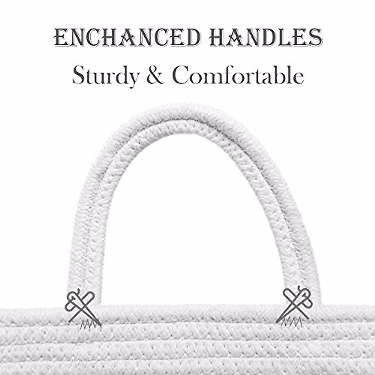 UFREE Extra Large Cotton Rope Basket XXXLarge, Wide 21.7'13.8' Decorative Laundry Hamper Basket Tall Blanket Storage Basket for Living Room Large Blanket Basket