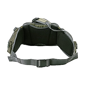 Allen Company Eagle River Lumbar Fly Fishing Pack - Water-Resistant Hiking Bag Perfect for Fly Fishing Gear, Equipment, and Accessories - 10" L x 5.5" W x 6" H - Green