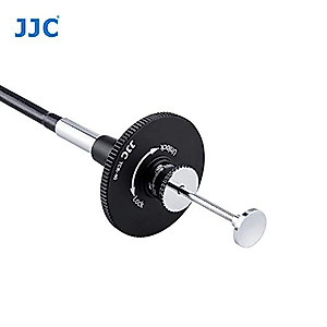 JJC TCR-70BK Black 70cm Threaded Cable Release, Mechanical Shutter Release Cable, Mechanical Cable Release with Bulb-Lock Design for Long exposures