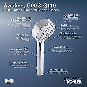 Kohler 72415-G-2MB Awaken G110 1.75 gpm multifunction handshower