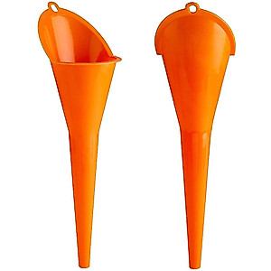 Annurssy 4 Pack Multi-Function Plastic Long Neck Oil Funnel - for All Automotive Oils Lubricants Engine Oils Water Diesel Fuel Kerosene and Other Liquids