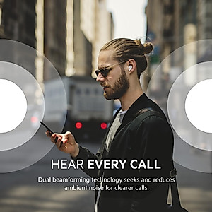 Belkin SoundForm Rise True Wireless Ear Buds with Wireless Charger Case, Dual Microphone, IPX5 Water Resistant Earbuds, Bluetooth Headphones, Compatible with iPhone, Galaxy, and More - White