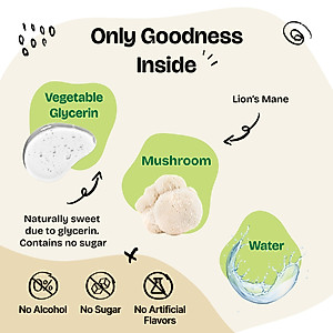 Lion's Mane Mushroom Supplement for Dogs - Liquid Drops for Dog Brain Health w/Lions Mane - Vegan Dog Supplements - Vitamins for Essential Brain Support & Focus - No Preservatives - 4 oz