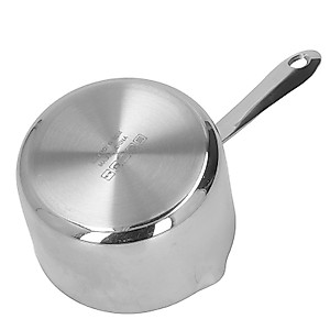 12.9oz Butter Warmer Pot,Boiler Melting Pot,Stainless Steel Hot Milk Pot Chocolate Boiled Sugar Cheese Butter Melting Pot with Dual Pour Spouts for Stove Milk Chocolate Melting