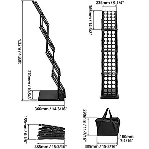 QWORK Magazine Brochure Display Rack Stand, 4 Pocket Foldable Literature Catalog Rack Book Holder Tradeshow Display Stand, for Office Store and Exhibition Trade Show (Black)