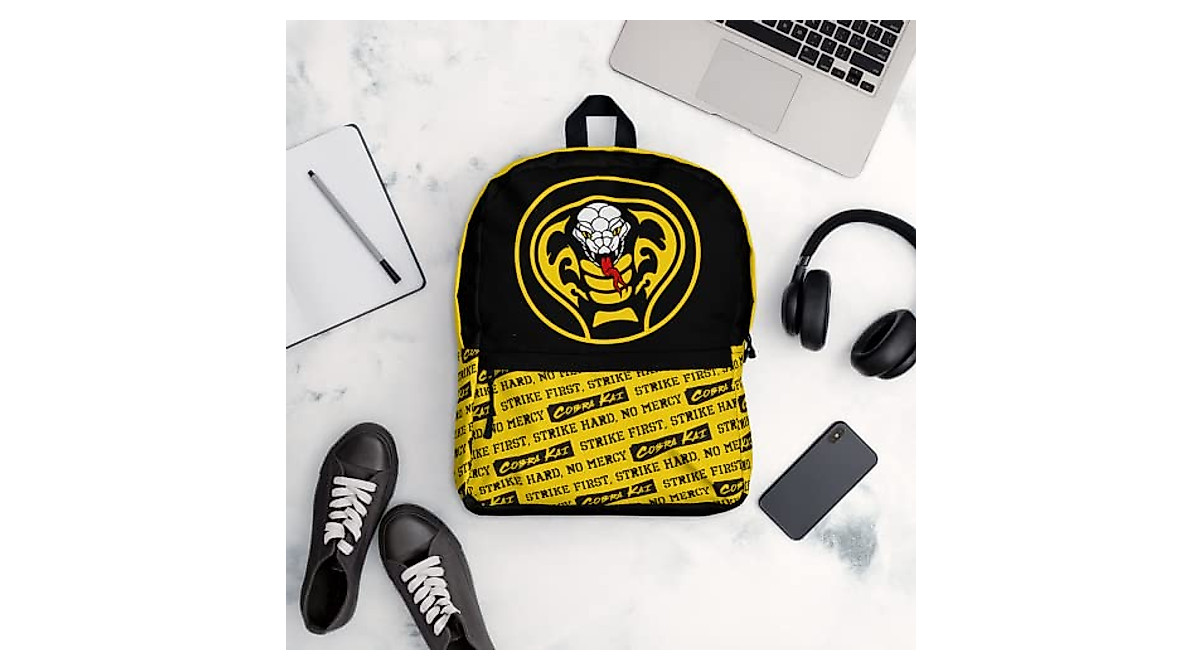 Cobra Kai Strike First Snake Head Backpack - Officially Licensed