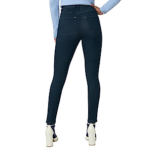 Hue Women's Plus-size Ultra Soft High Waist Denim Leggings Sockshosiery, -black Indigo Wash, 2X