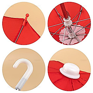 AUEAR, 5 Pack Colorful Mini Umbrella Cute Tiny Umbrella Small Sunny Rainy Umbrella for Photography Props Home Decoration Supplies
