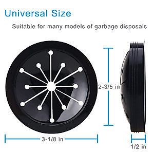 3 Packs Garbage Disposal Splash Guard Sink Baffle, 3-1/8 Inch Food Waste Disposer Accessories, Suitable for Waste King, Whirlaway and GE Models