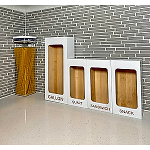 Ziplock Bag Storage Organizer (White)