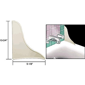 Prime-Line M 6086 Bath Tub Splash Guard, 9 in. x 10-3/4 in., Plastic, White