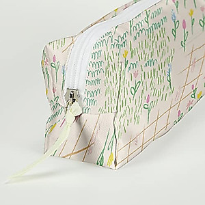 Pencil Pouch Pencil Case Pencil Bag Pen Case Pouch Box Organizer for Teen Girls Boys School Students Men Women Waterproof Zipper Pouch for Office Supplies Makeup, Natural Flower Floral Print