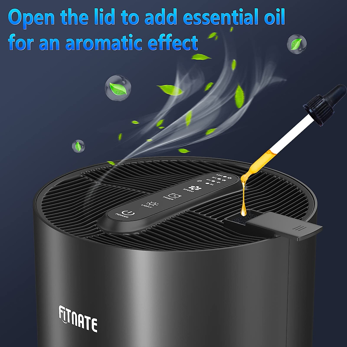 FITNATE Air Purifier with Essential Oil Diffuser & Essential Oils Storage
