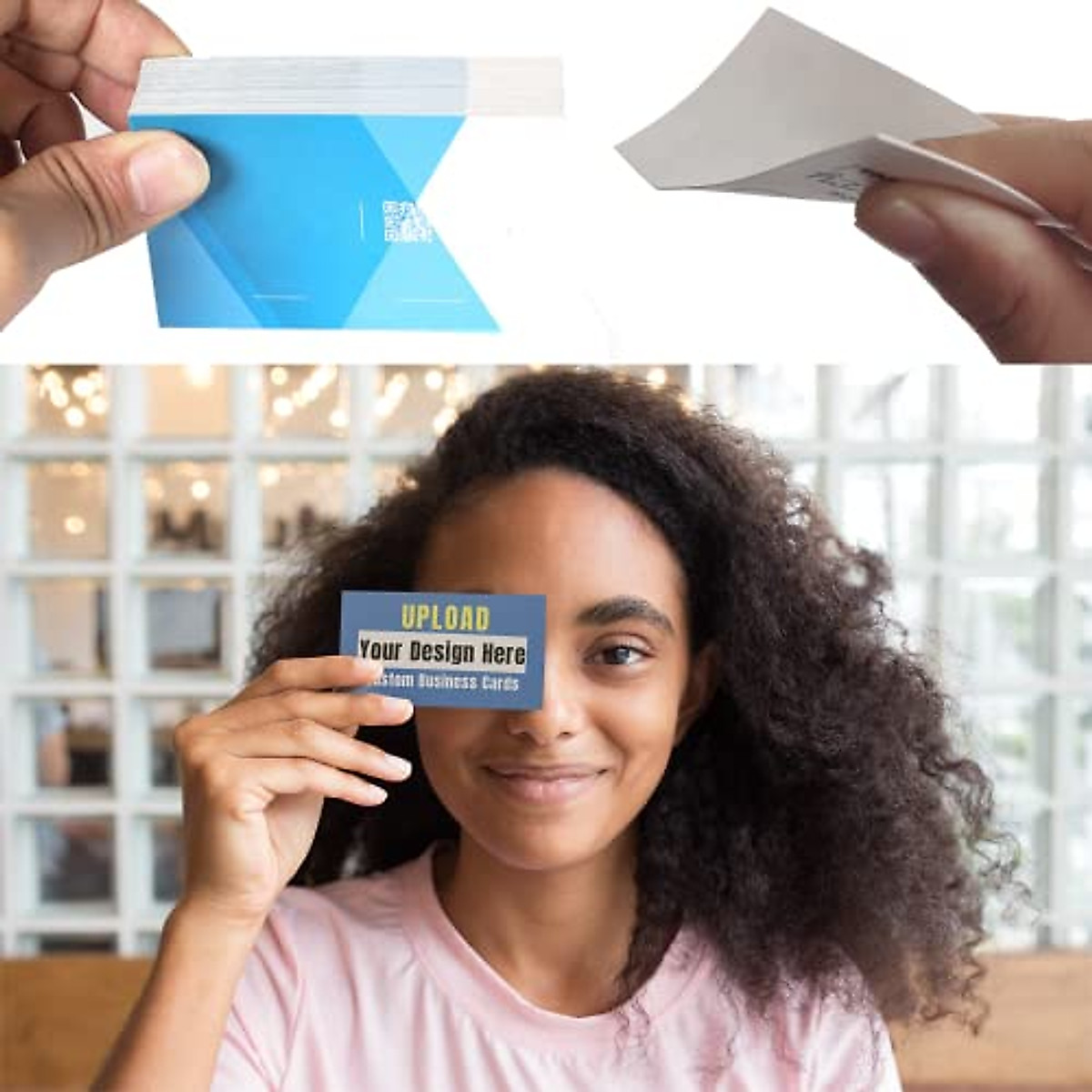 Custom Business Cards Personalized Business Cards with Logo 2-Sides Printed Coated Paper for Office - 3.5" X 2" - Your Own Design