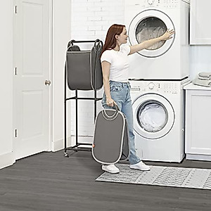 Neatfreak - 2 Tier Laundry Sorter - Laundry Hamper With Wheels & 2 x Laundry Basket Tote Bags For Dirty Clothes, Towels, Blankets, Bathroom Storage & Laundry Room Organization