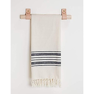 KEYAIIRA - Small Leather Wall Hook, minimalist leather strap hanger for bath towel holder leather wall hook strap towel hook bathroom decor brass towel ring nordic home