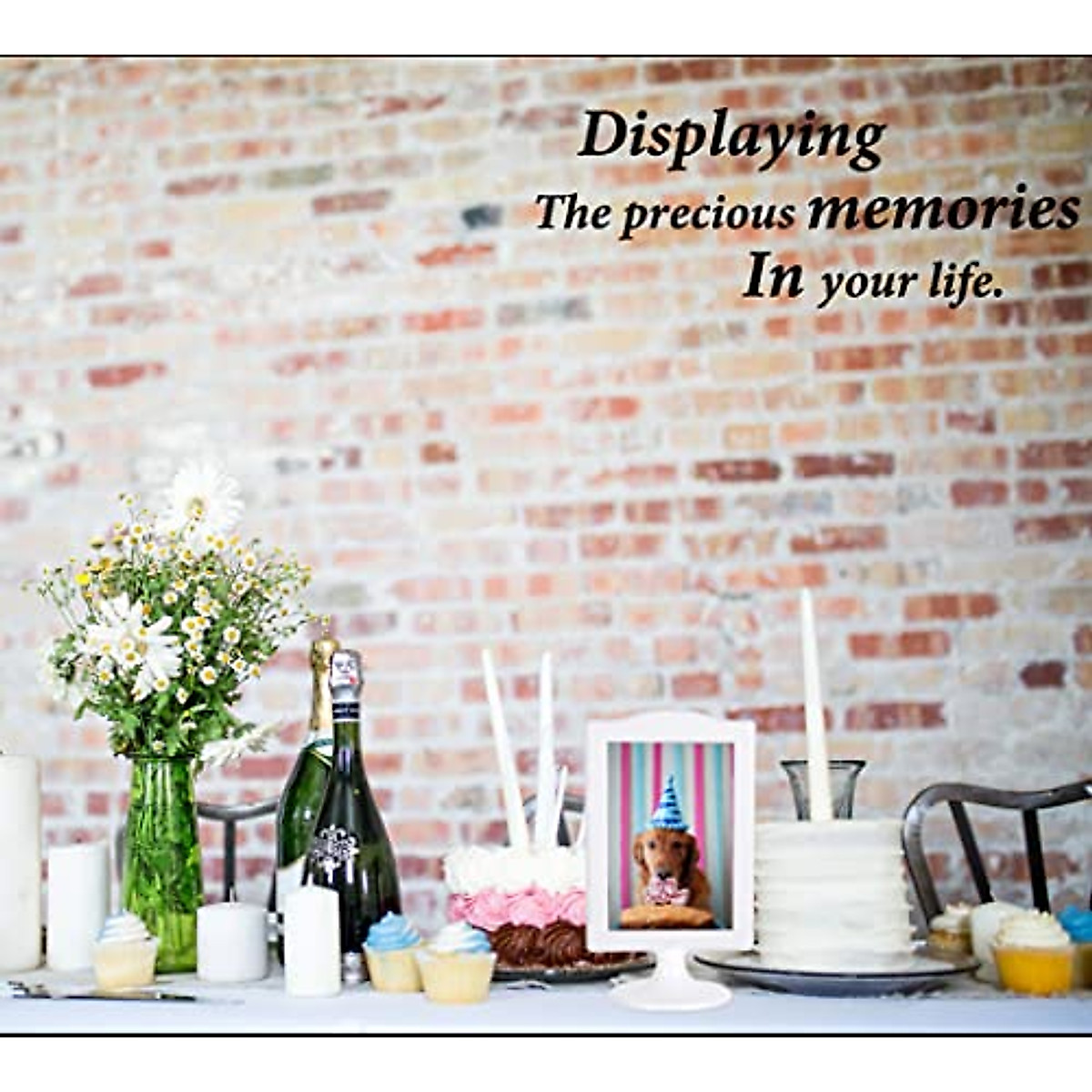 Myraculo Double Sided Standing Picture Frames 4x6 2 Side Frame Pedestal Picture Frames Bulk Plastic White Photo frames Set for Display (10 pack)