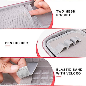 Canboc Carrying Case for Texas Instruments TI-30XS/ TI-36X Pro MultiView Scientific Calculator, Mesh Bag fit Cable, Batteries, Pens and Other Accessories, Rose Gold (Case Only)