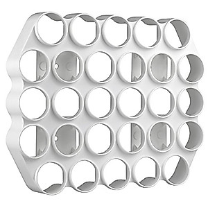 Storage Theory Peel and Stick Plastic Cafe Wall Caddy White - Kcups Holder Wall Mount with 28 Capacity Single Serve Coffee or Tea Pod Wall Display