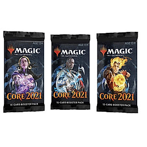 3 (Three) Booster Packs of Magic: The Gathering: Core Set 2021 M21 - 3 Booster Packs (MTG Booster Pack Draft Lot Bundle)