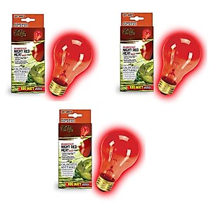Zilla Night Red Incandescent Heat Bulb, 100-Watt (3 Pack)