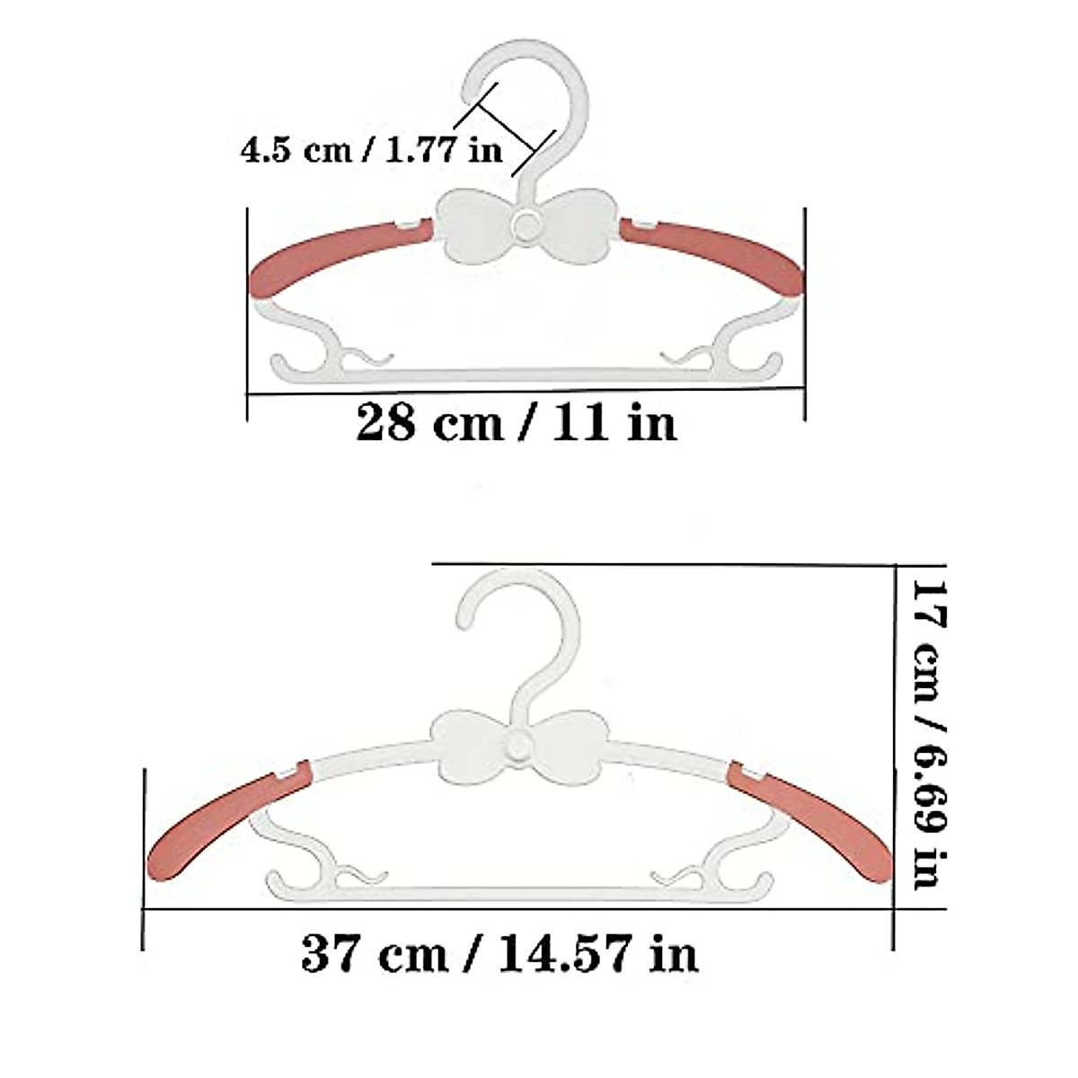 WJWSKI 20pcs Baby Kids Hangers for Nursery Closet and Kids Dance Garment Bags with 3 Pockets, 35x24x3“ Gusset Lightweight Clear Full Zipper Suit Bag for Competitions Costumes & Travel